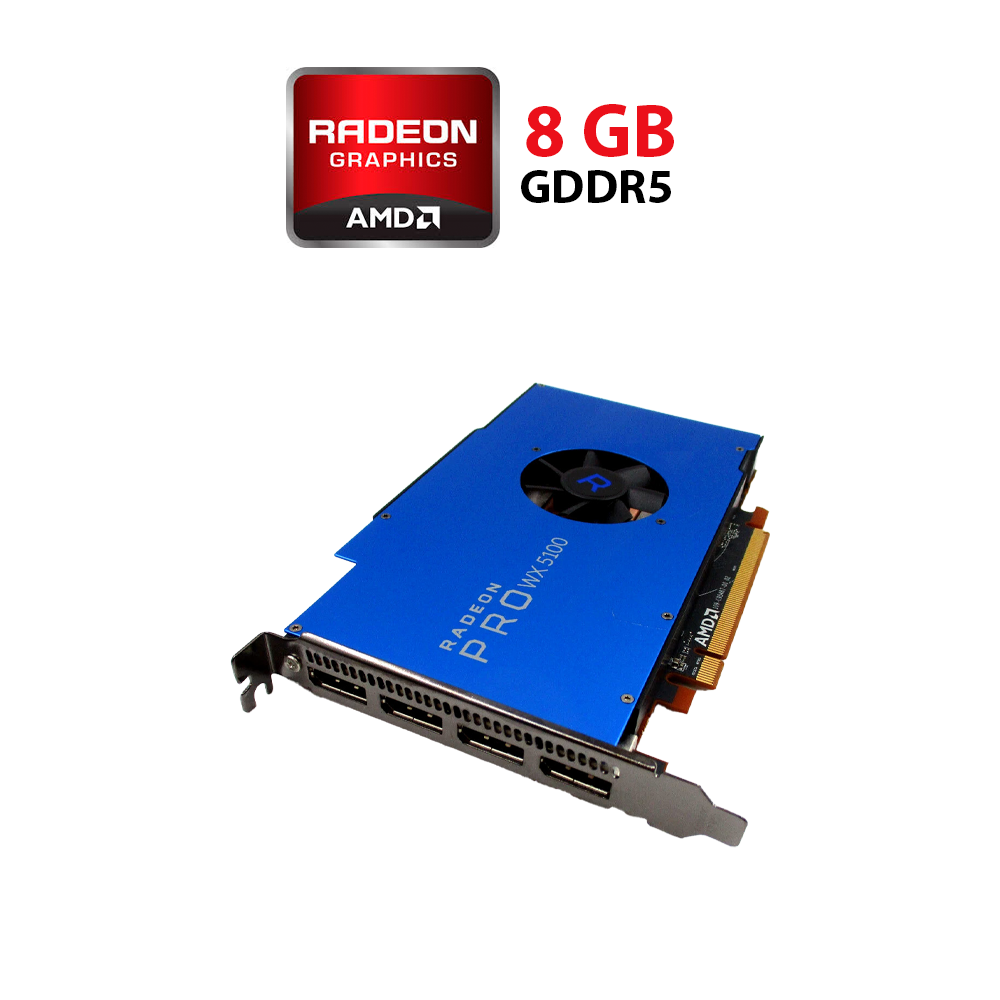 Купити дискретну відеокарту AMD Radeon Pro WX 5100, 8 GB GDDR5, 256-bit ...
